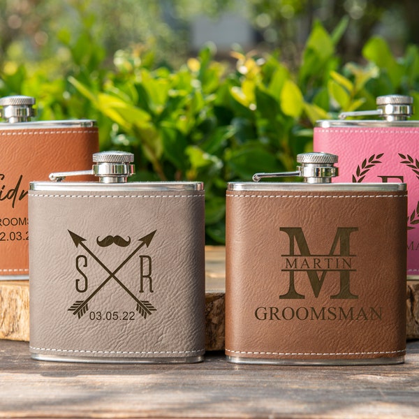Monogram Flask - Etsy