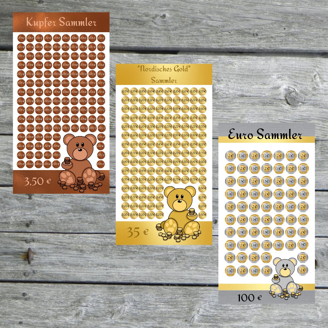 Kleingeld Challenge Sparchallenge passend für A6 - Etsy.de