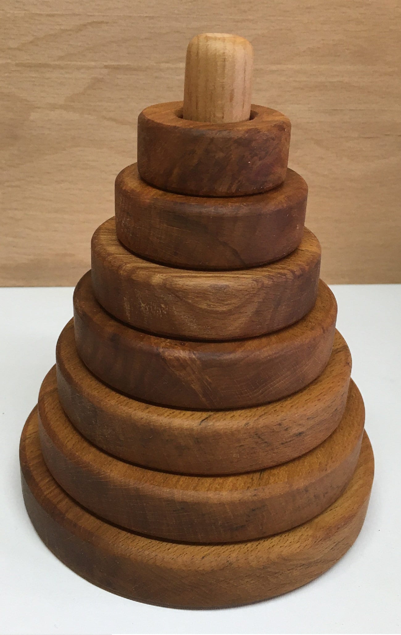 Wooden Stacking Pyramid Circle Toy Christmas Gifts for Toddlers-wooden ...