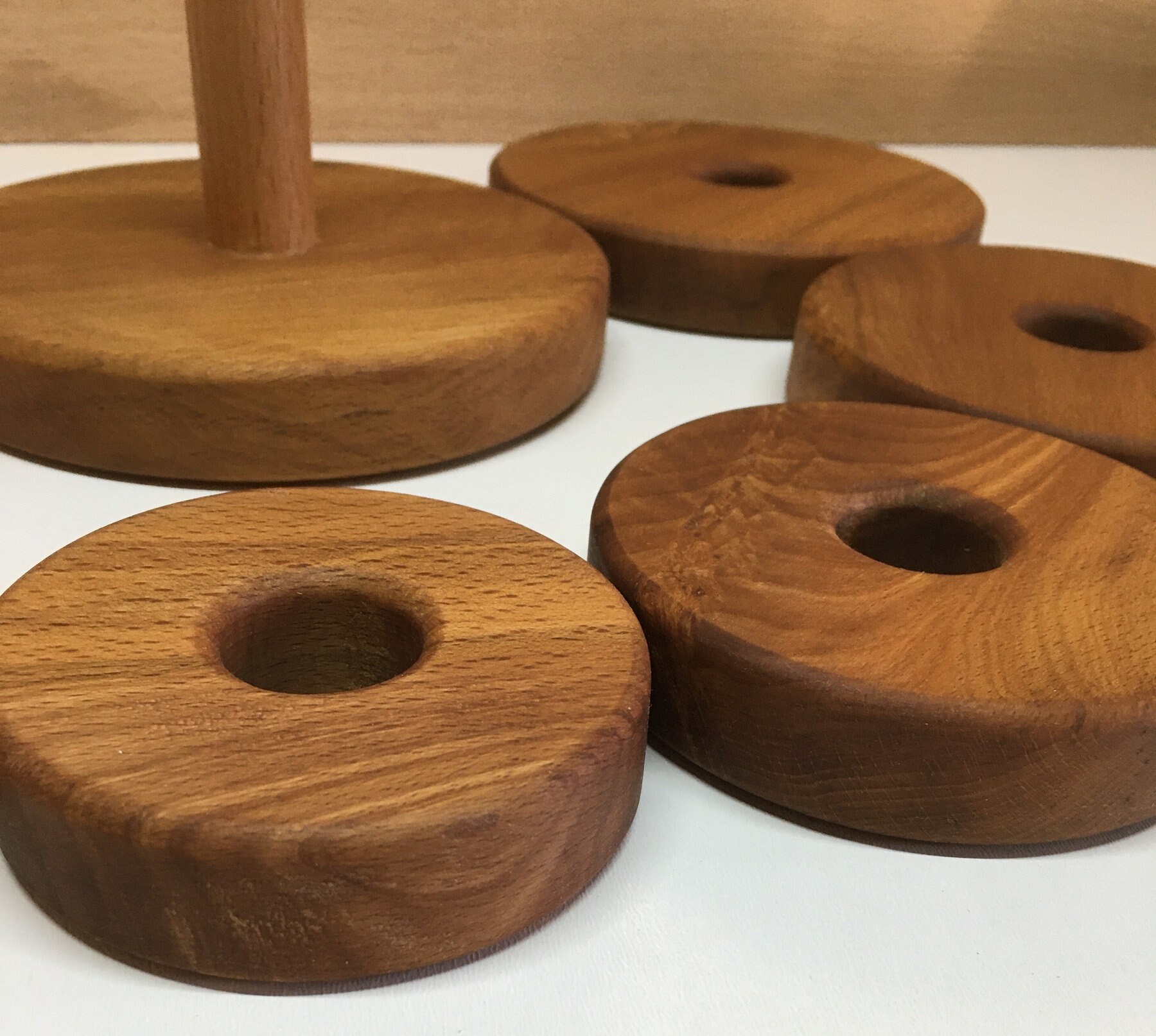 Wooden Stacking Pyramid Circle Toy Christmas Gifts for Toddlers-wooden ...