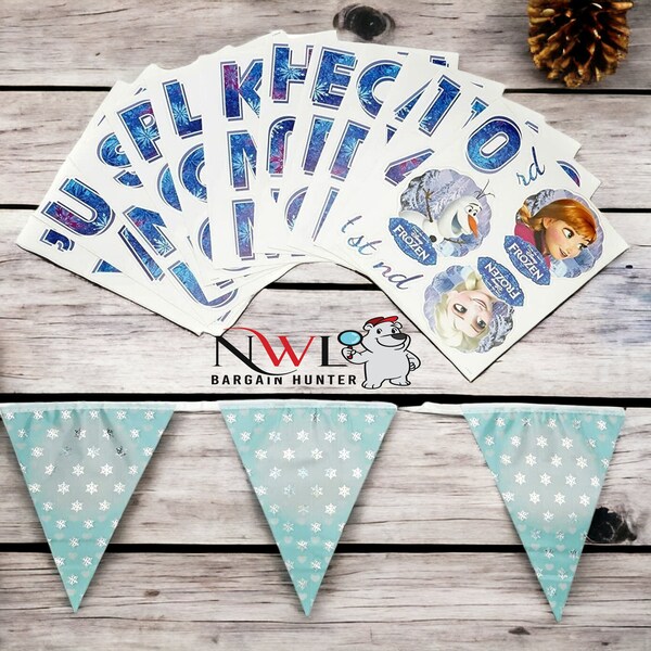 Frozen Bunting - Etsy
