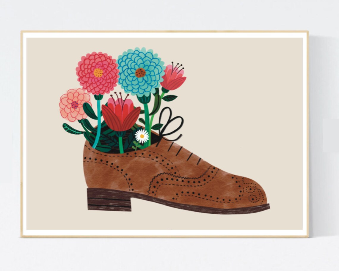 Growing Blooms Still Life A5/A4/A3 Fine Art Print Pretty Spring Flowers ...
