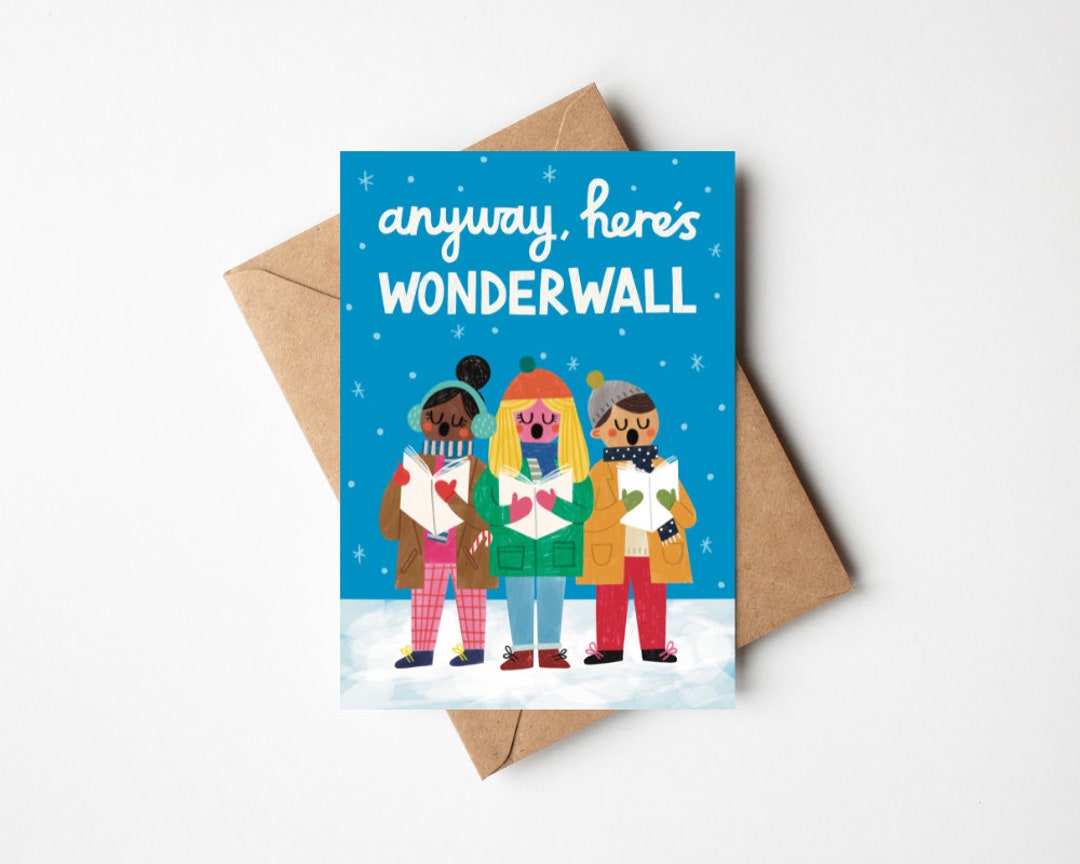 Funny Oasis Meme 5x7 Christmas Card With Kraft Envelope Fun & Festive ...