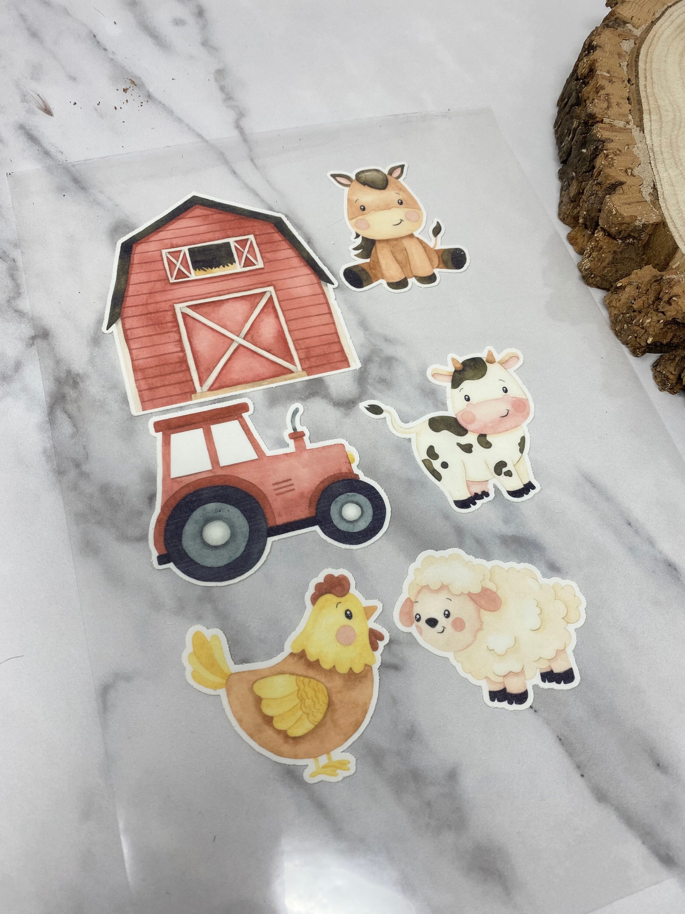 Farm Pre-cut Edible Image Toppers/ Cake Image Toppers/ Edible Cake ...