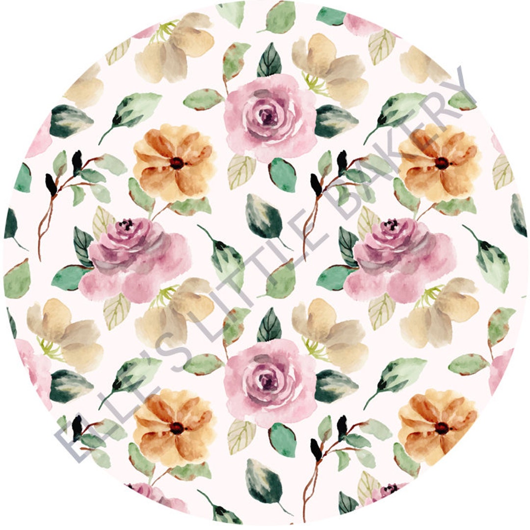 Floral Edible Prints/cake Toppers/edible Prints/ Floral Print - Etsy