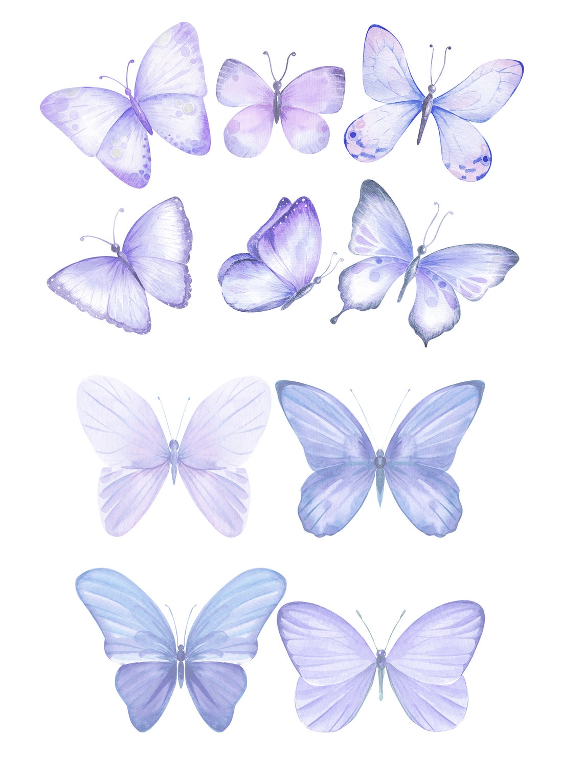 Mixed Butterfly Premium Edible Wafer Toppers/ Pre Cut Edible - Etsy UK