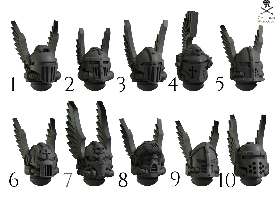 Gothic/sci Fi Gloomy Angel Winged Helmets X20 Eternal - Etsy