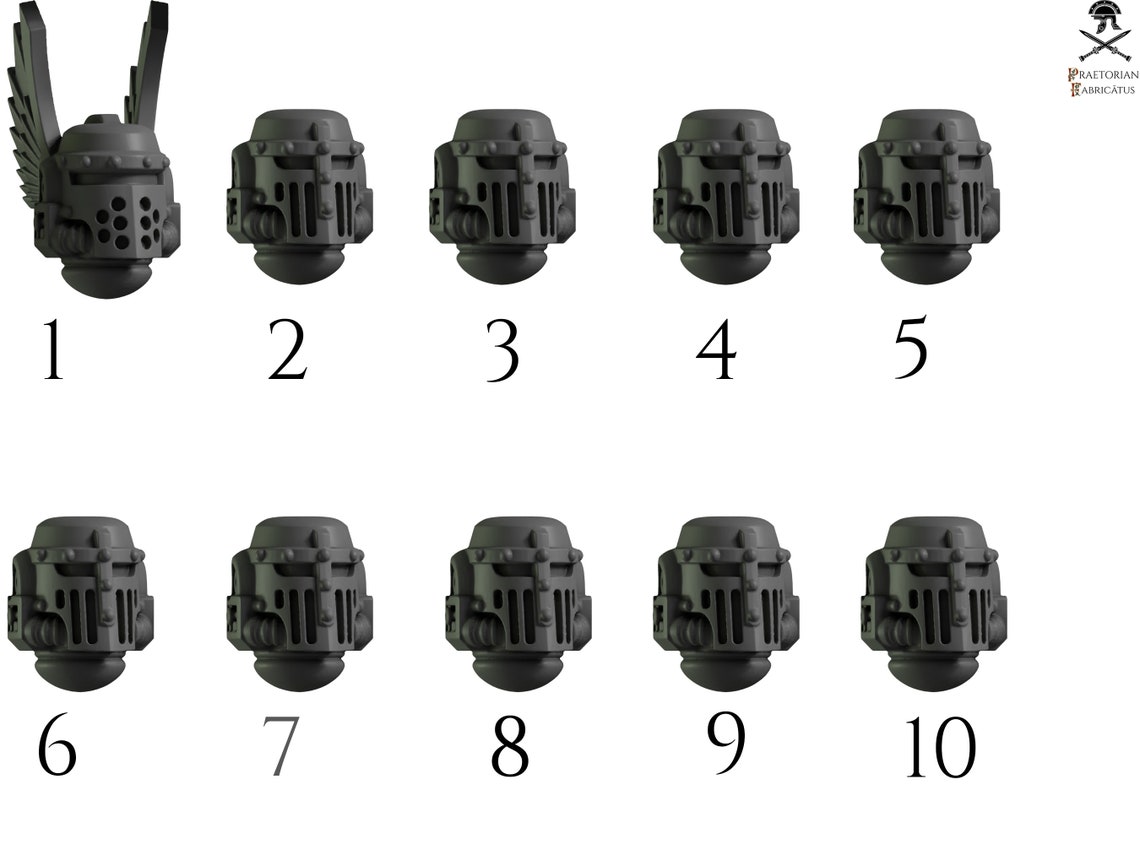 Gothic/sci Fi Gloomy Angel Winged Helmets X20 Eternal - Etsy