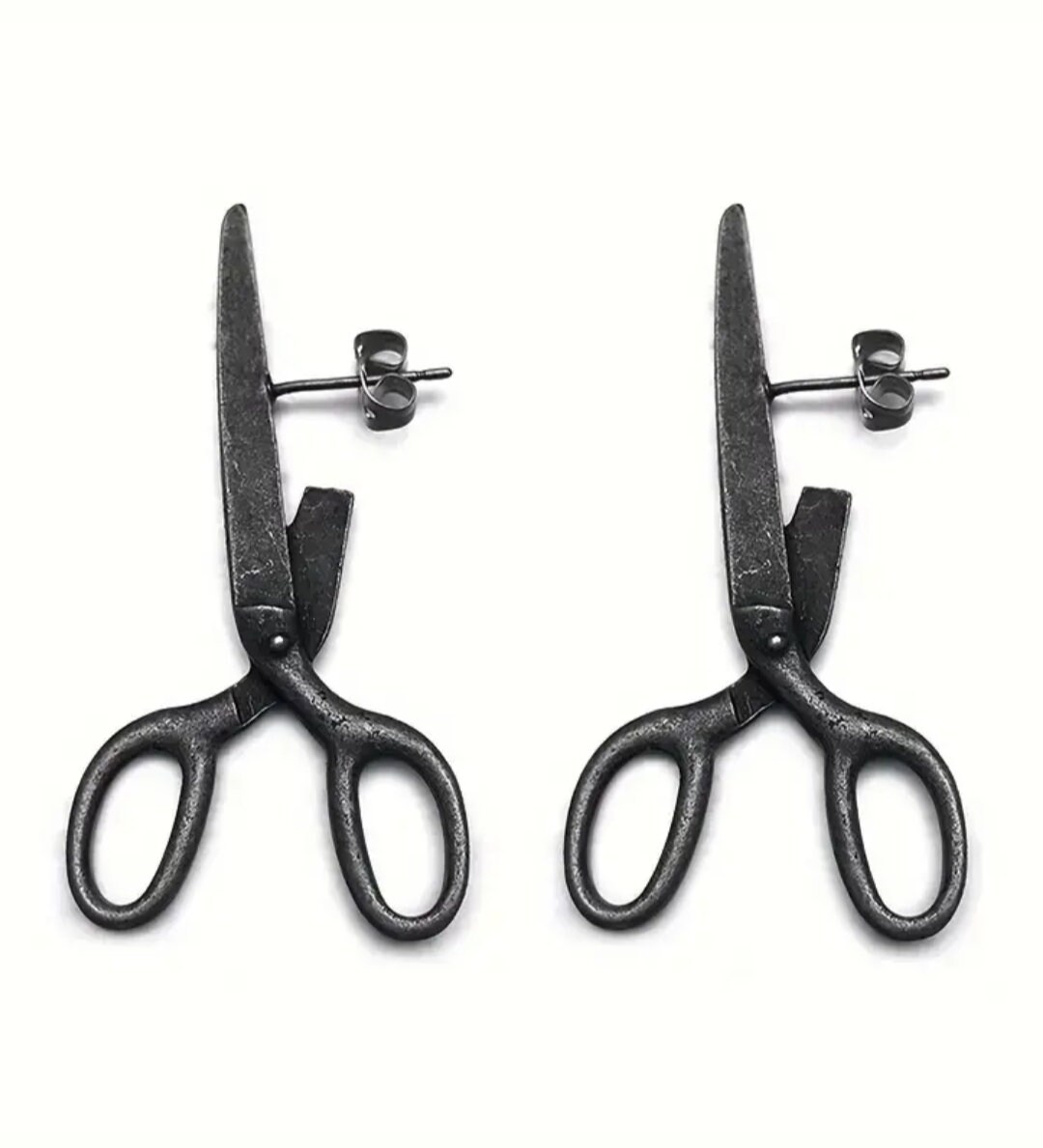Scissors Stud Earrings, Punk Style, Scary Horror Weird Earrings, Dark ...