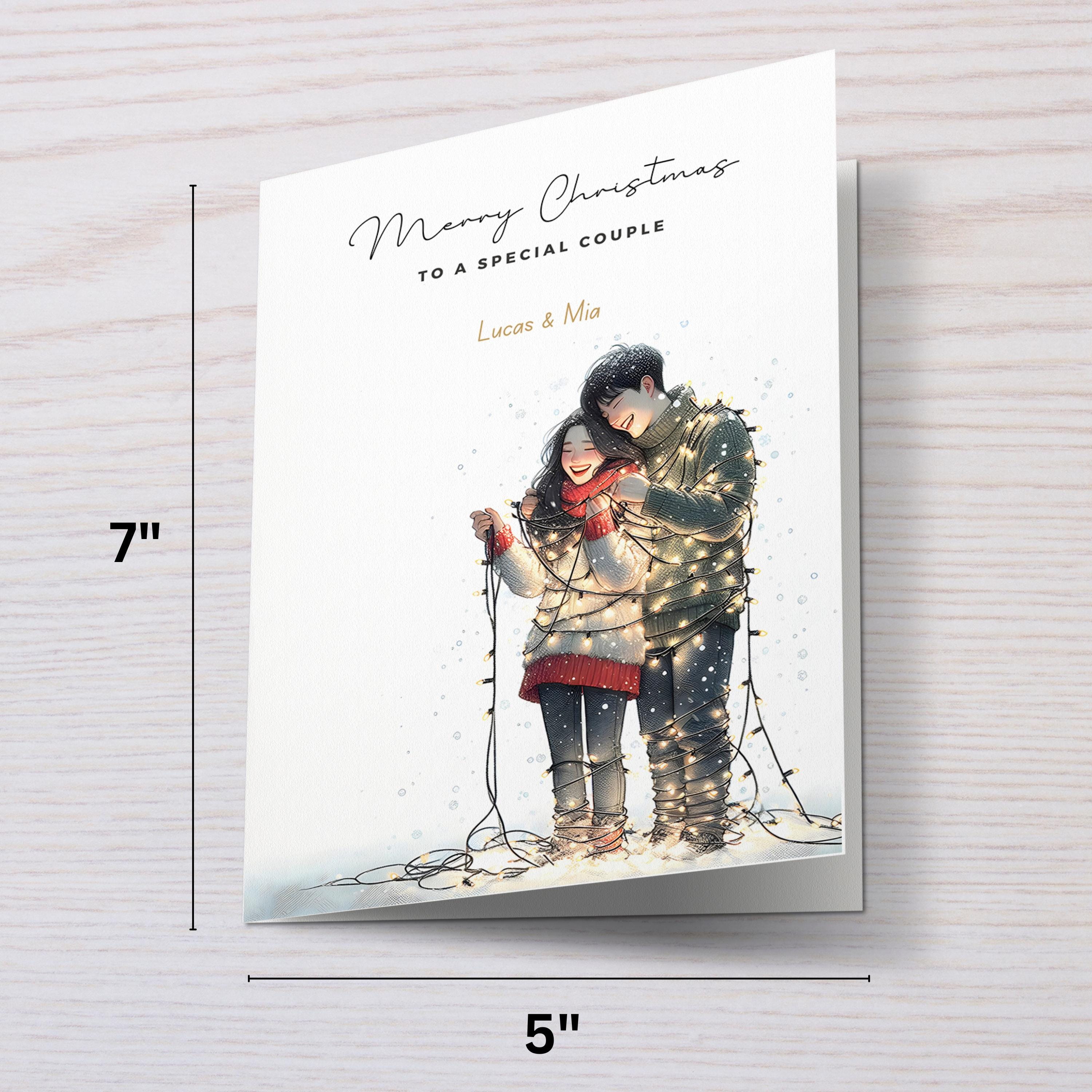 Personalized Christmas Couple Card, Personalized Christmas Cards for ...