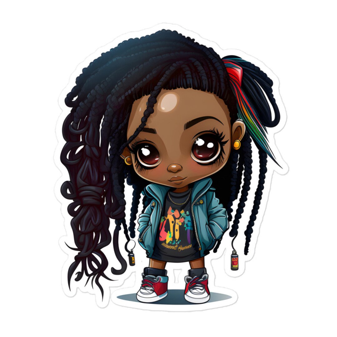 Dread Lock Women Sticker Dread Lock Girl Sticker Black Girl - Etsy