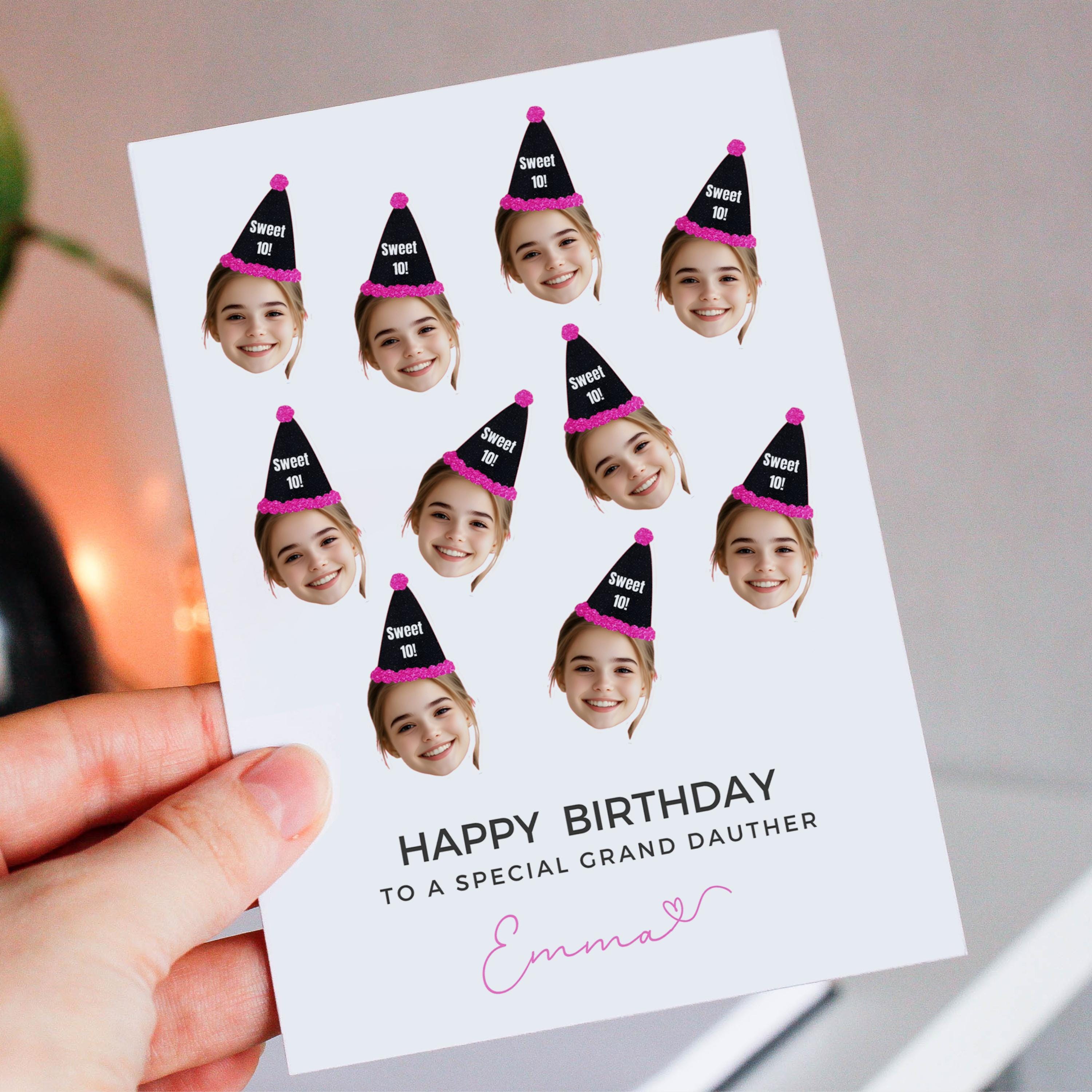 Personalized Birthday Card With Custom Face Confetti Stickers - Etsy