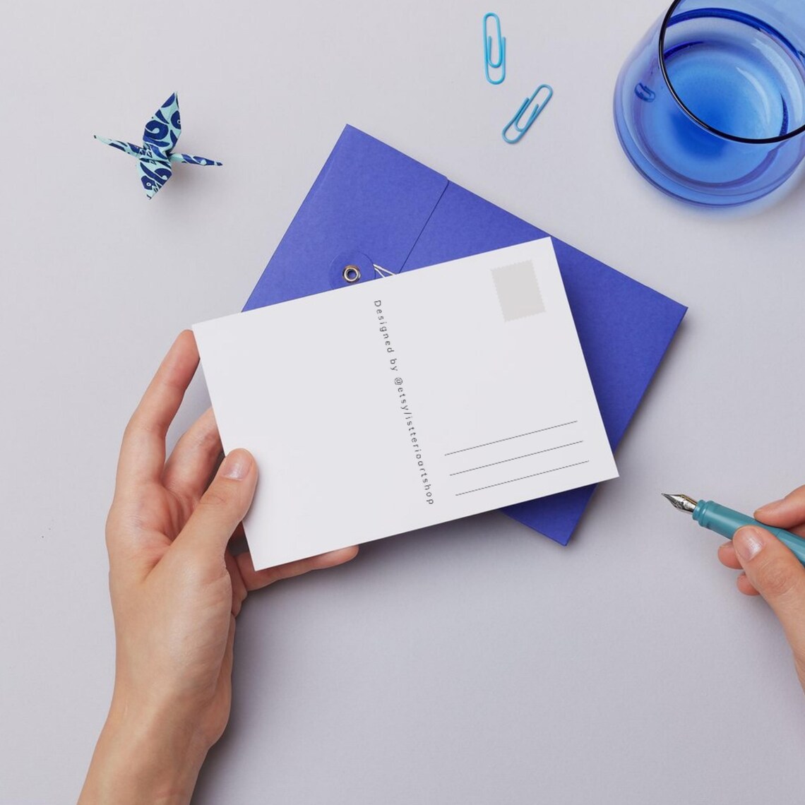 Minimalist Happy New Year 2025 Postcard, Modern New Year Postcard With ...