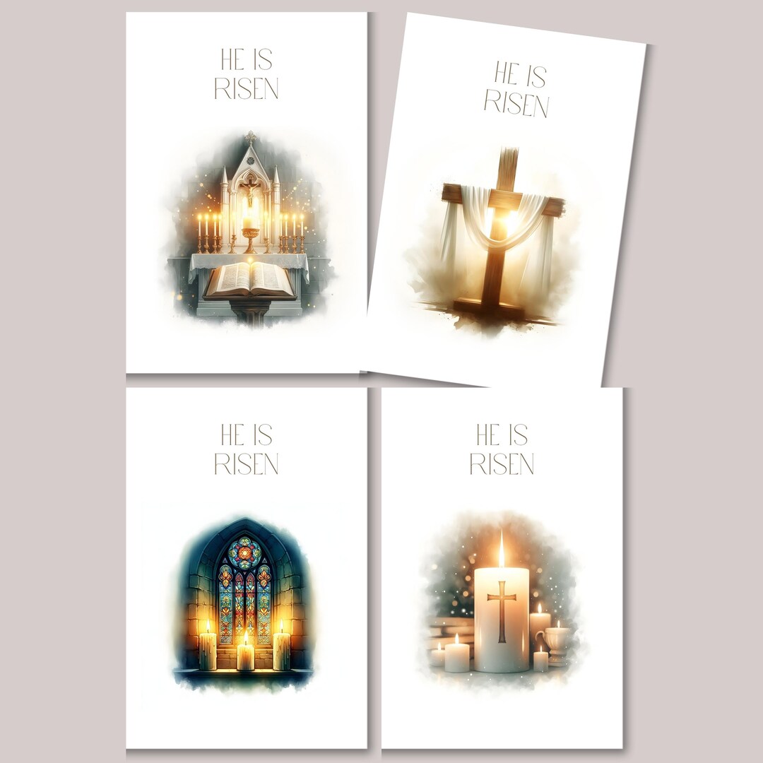 He is Risen Postcards, Religious Easter Cards, Christian Spring ...