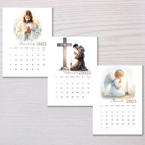 2025 Religious Desk Calendar, Inspirational Christian Art - Etsy
