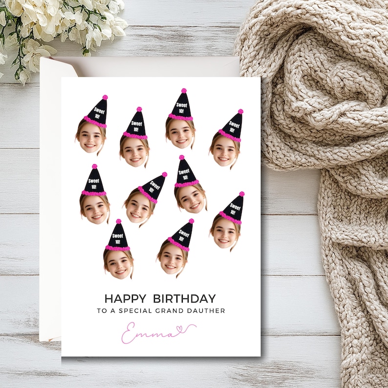 Personalized Birthday Card With Custom Face Confetti Stickers - Etsy