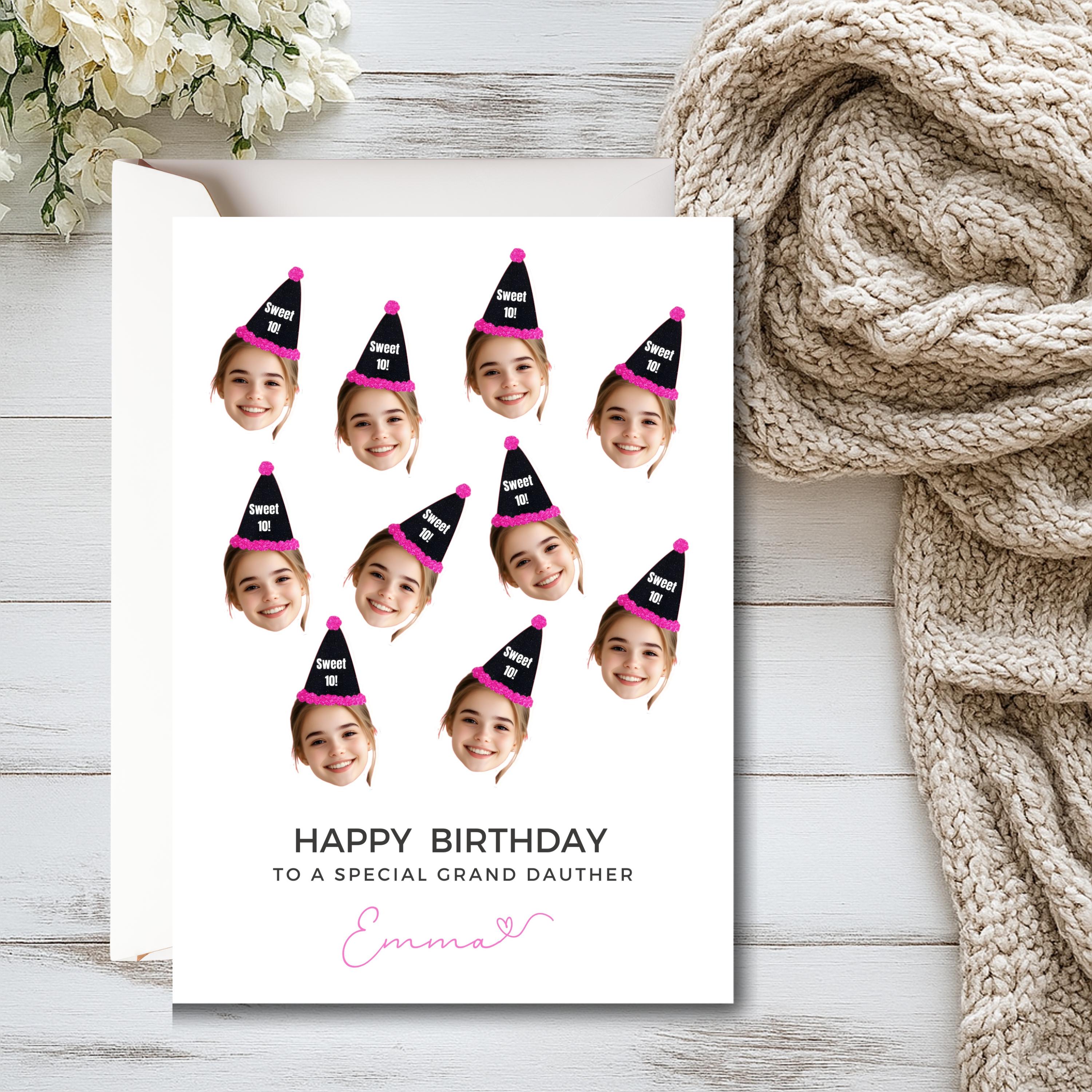 Personalized Birthday Card With Custom Face Confetti Stickers - Etsy