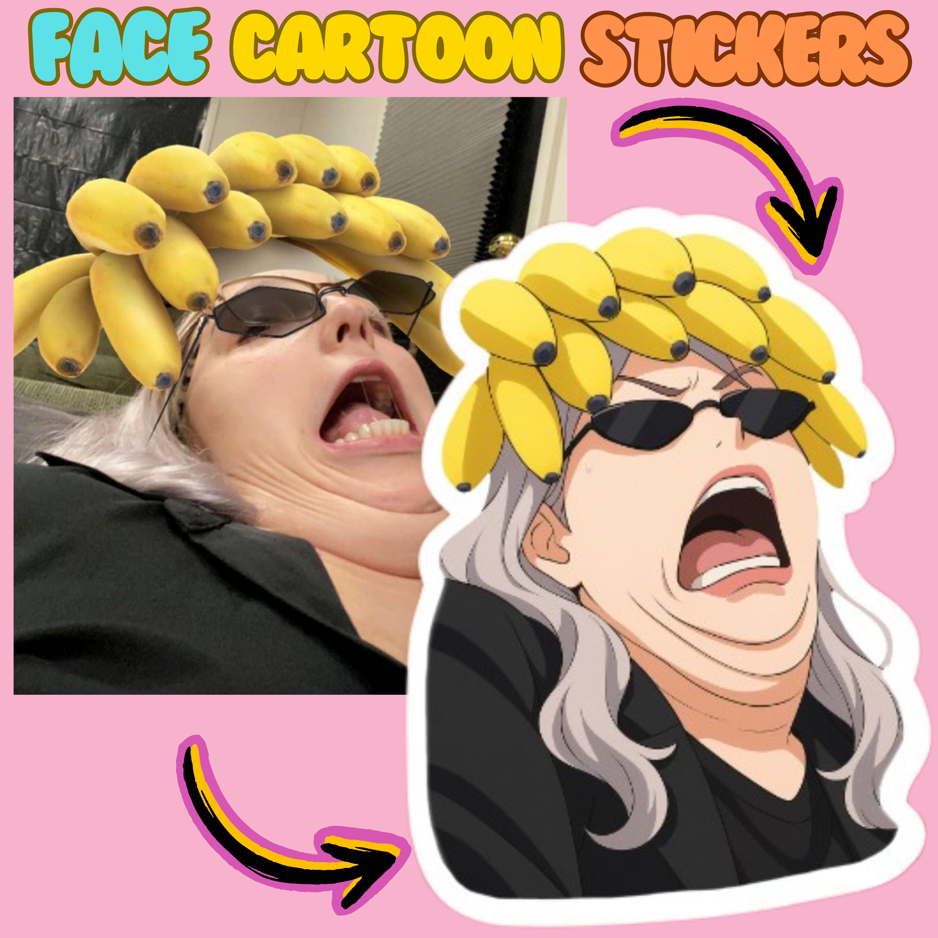 Custom Cartoon Portrait Sticker – Personalized Anime Style Vinyl Decal ...