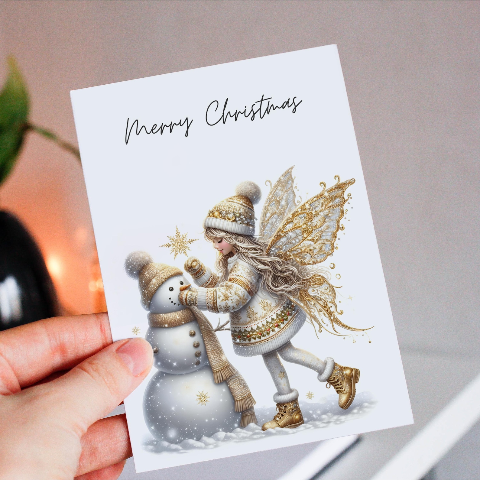 Christmas Fairy Card Set of 6, Whimsical Holiday Greeting Cards With ...