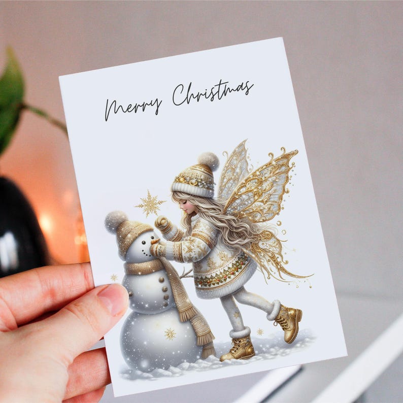 Christmas Fairy Card Set of 6 – Whimsical Winter Illustration With ...