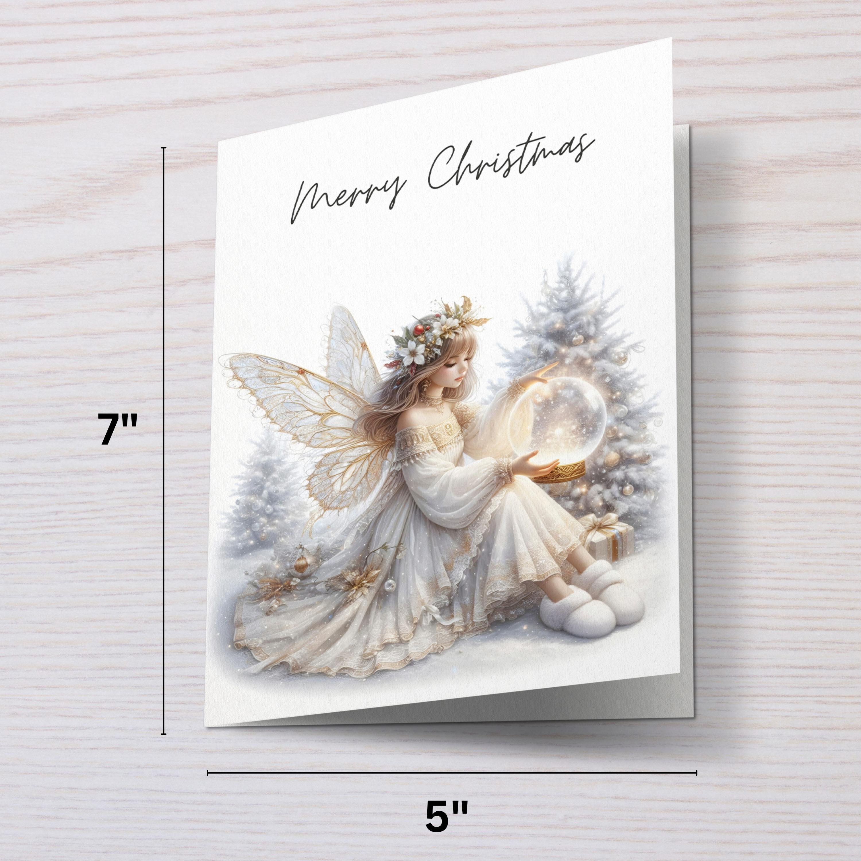 Christmas Fairy Card Set of 6, Whimsical Holiday Greeting Cards With ...