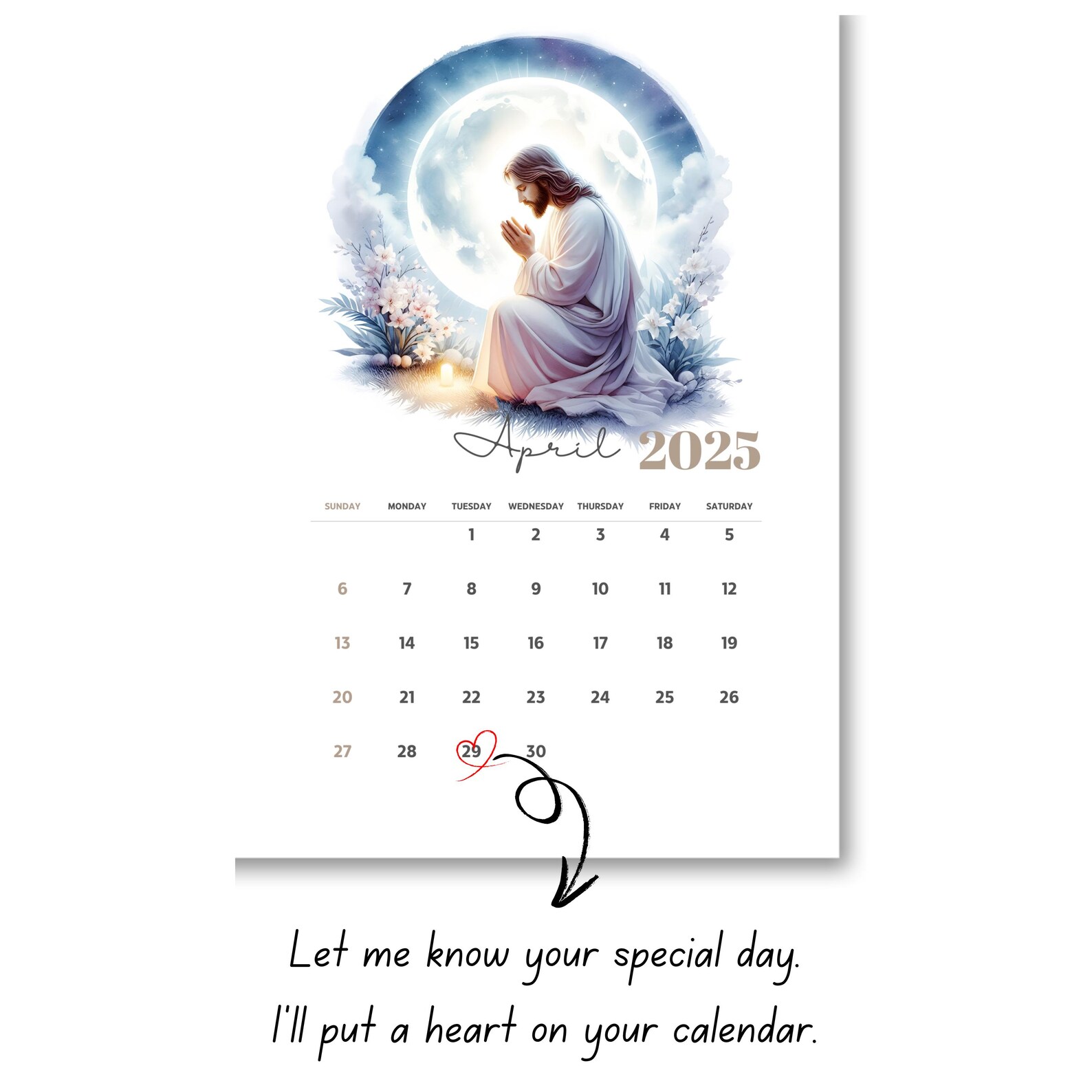2025 Religious Desk Calendar, Inspirational Christian Art - Etsy