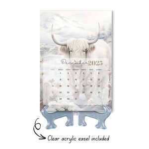 2026 Highland Cow Desk Calendar, Rustic Scenic Art - Etsy