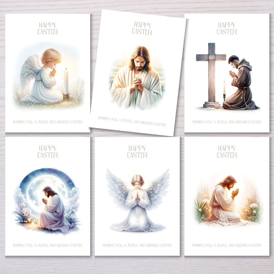 Sacred Easter Prayer Greeting Card Set of 6, Inspirational Easter Cards ...