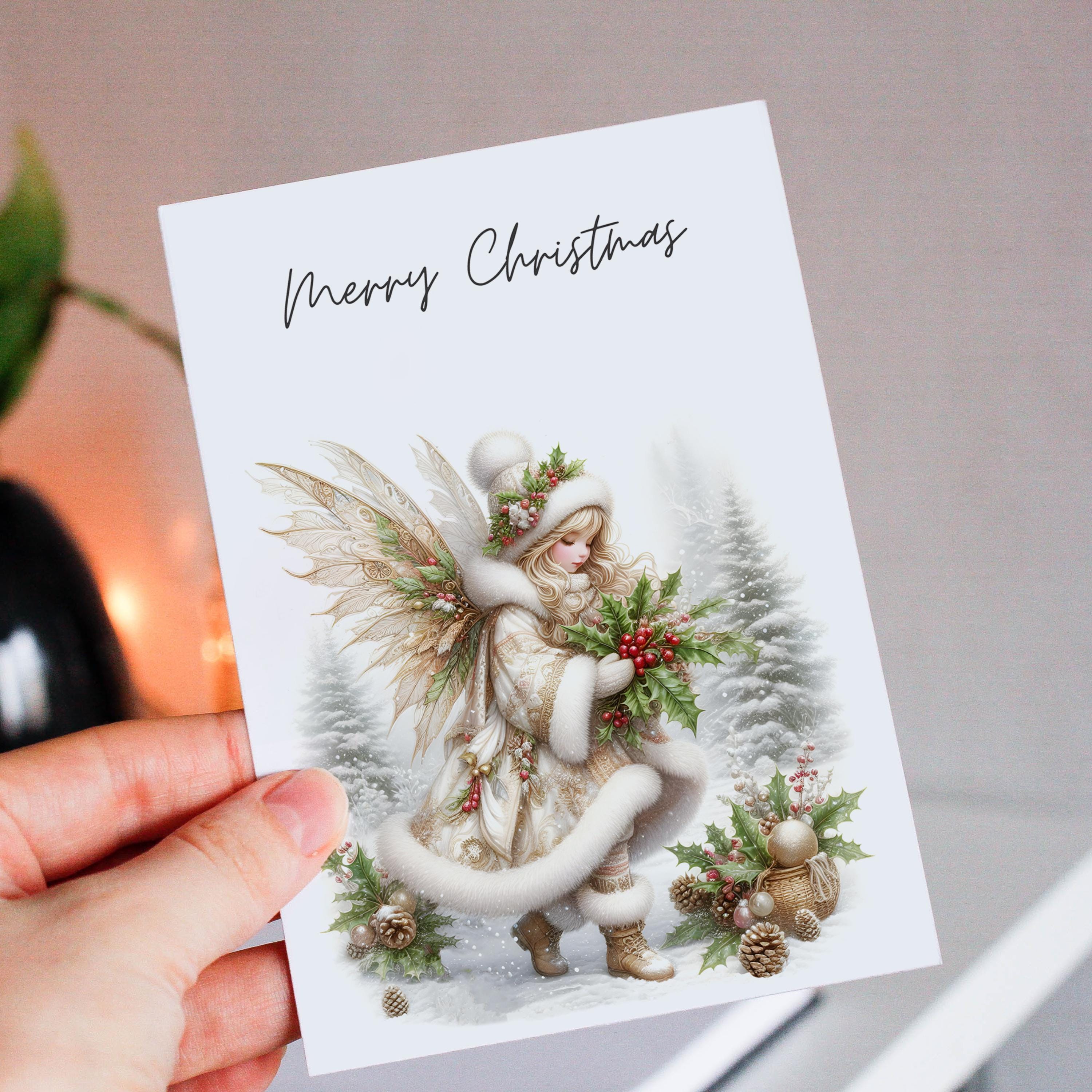 Christmas Fairy Card Set of 6 – Whimsical Winter Illustration With ...