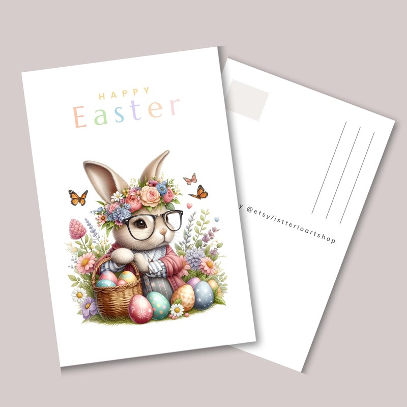Bunny Postcard - Etsy