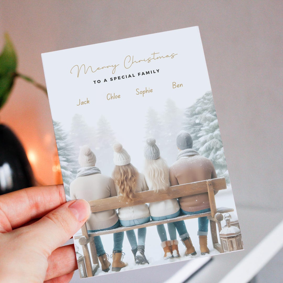 Personalized Family Christmas Card With Names, Personalized Friends ...