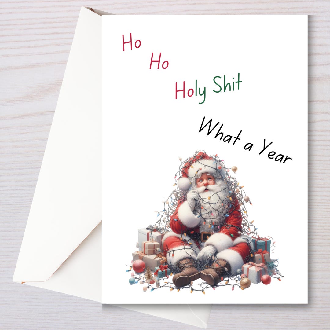 Funny Santa Christmas Card: Humorous Holiday Greeting (5x7 Card) - Etsy