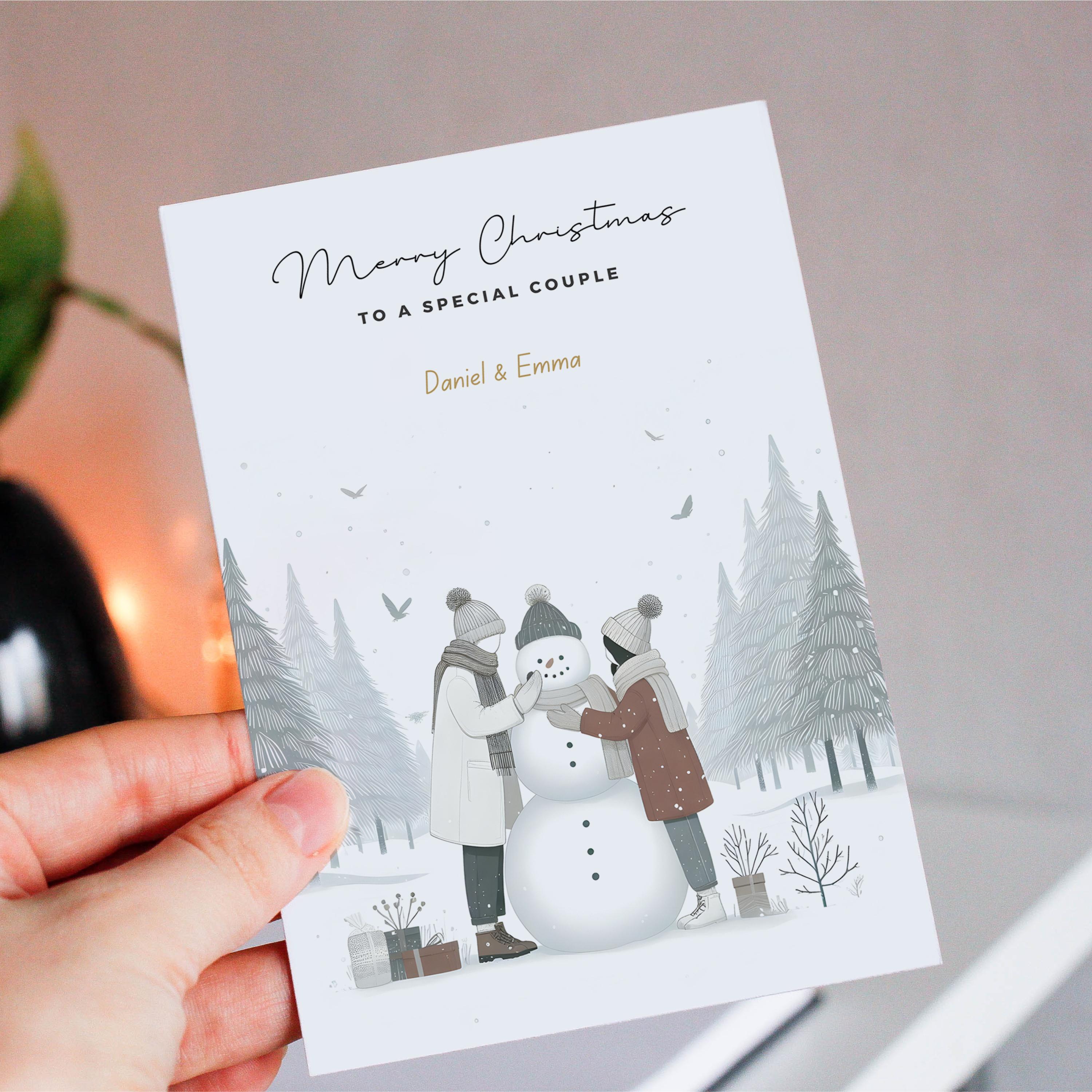 Personalized Christmas Couple Card, Personalized Christmas Cards for ...
