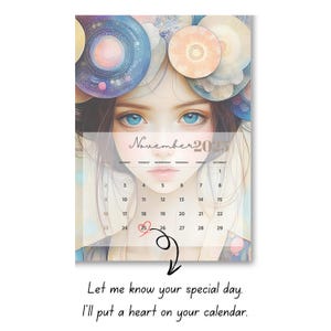 2025 Artistic Portrait Calendar, Unique Illustrated Calendar ...