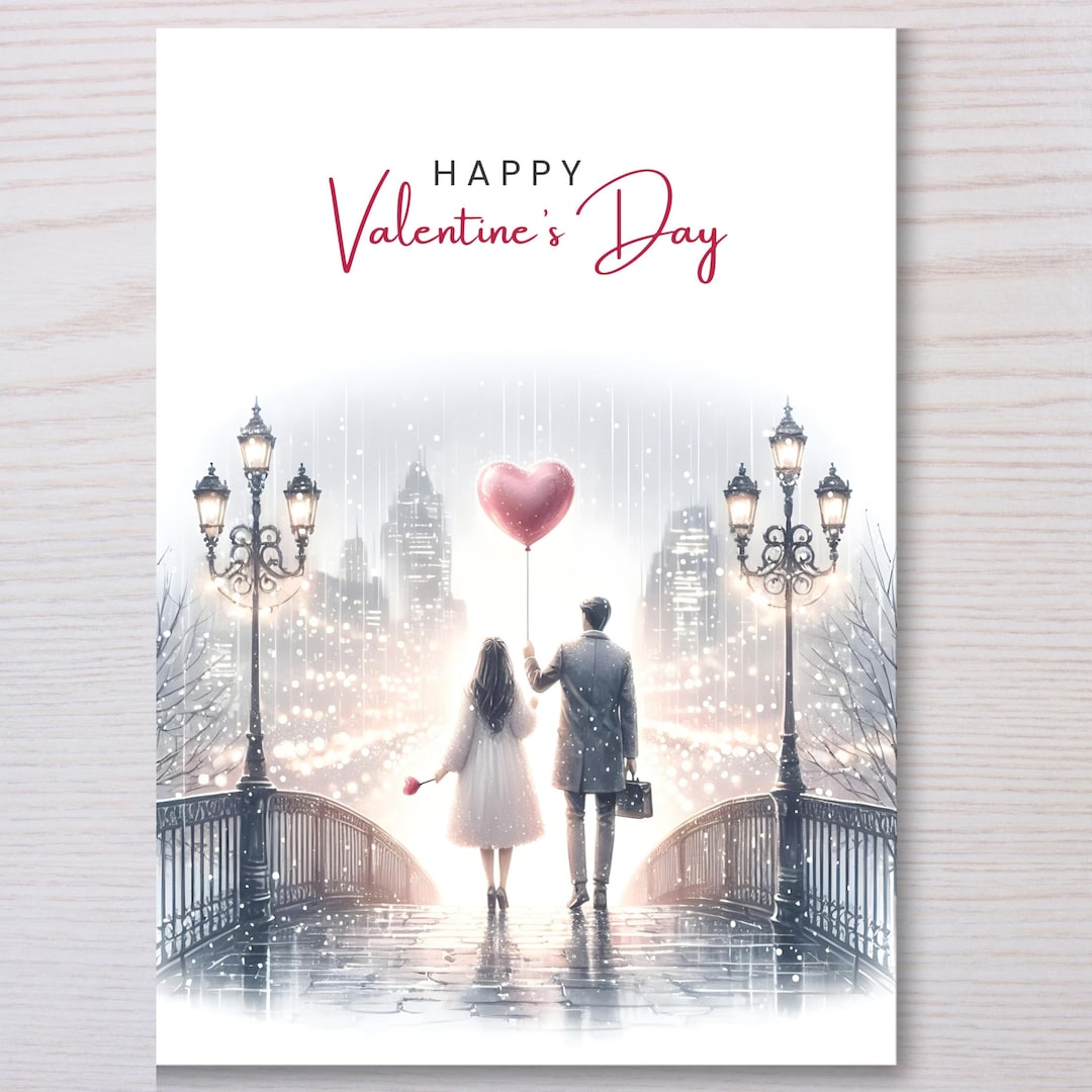 Romantic Valentine’s Day Card, Romantic Valentine’s Day Card, Valentine ...