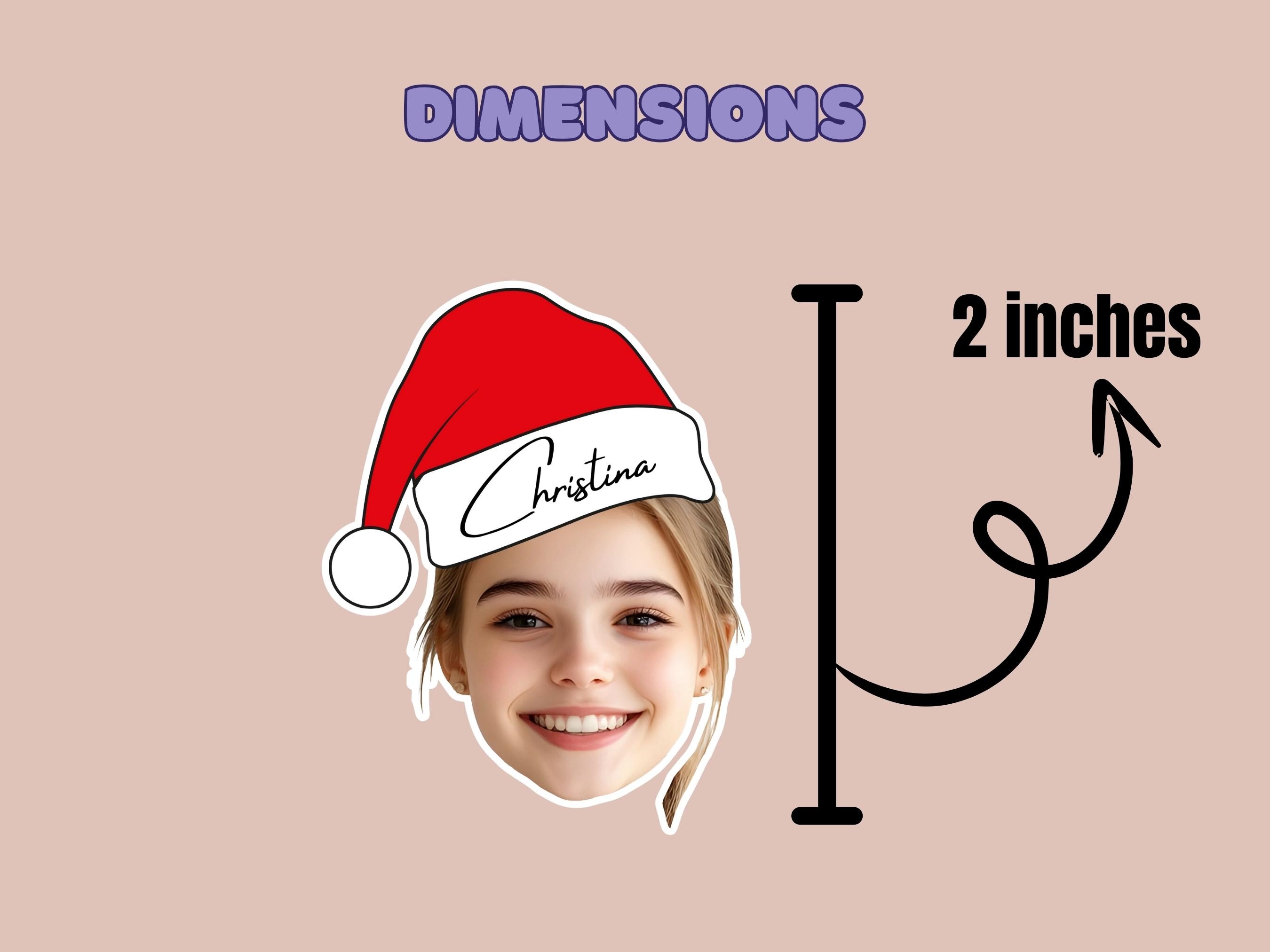 Personalized Santa Stickers, Christmas Face Confetti, Custom Photo ...