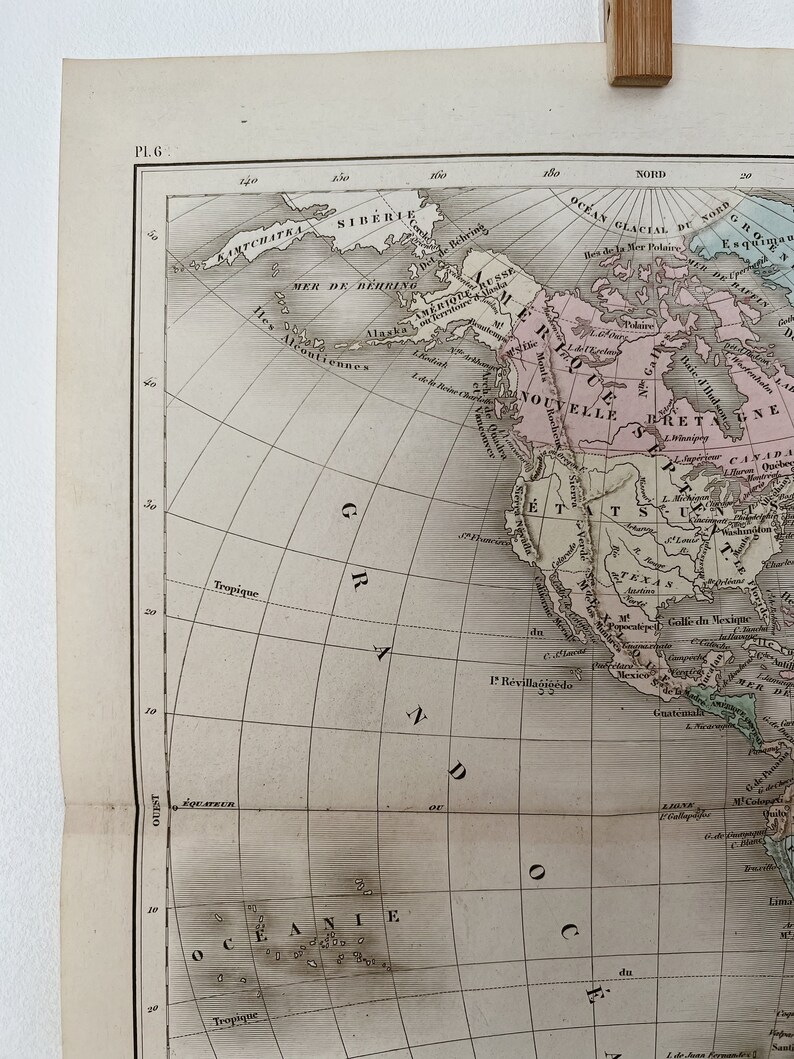 America Original Old Map/engraving 19th Century Meissas & Michelot 1880 ...