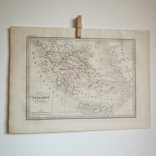 Old Map of Greece - Etsy