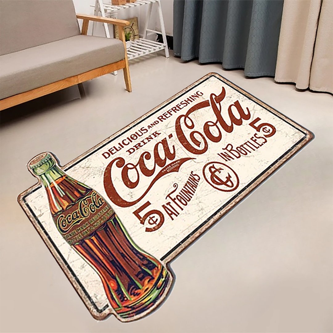 Coca Cola,antiquing Rug,coke,coca Cola Retro,coke Gift,coke Rug,decor ...