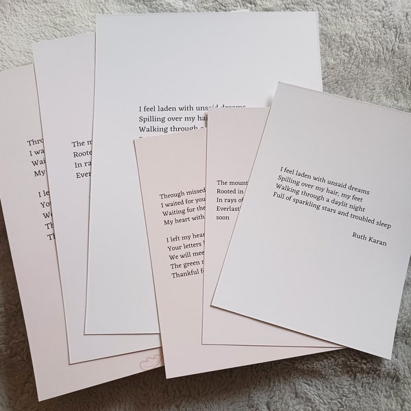 Custom Poem Print - Make Your Own Poem Print