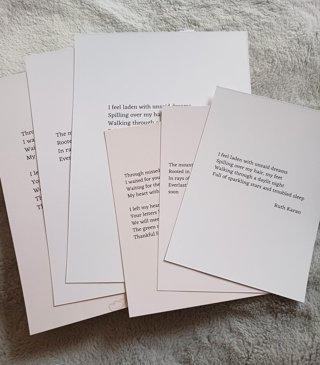 Handwritten Original Poem, A5 | Bespoke, Custom Poem Print Written Just ...