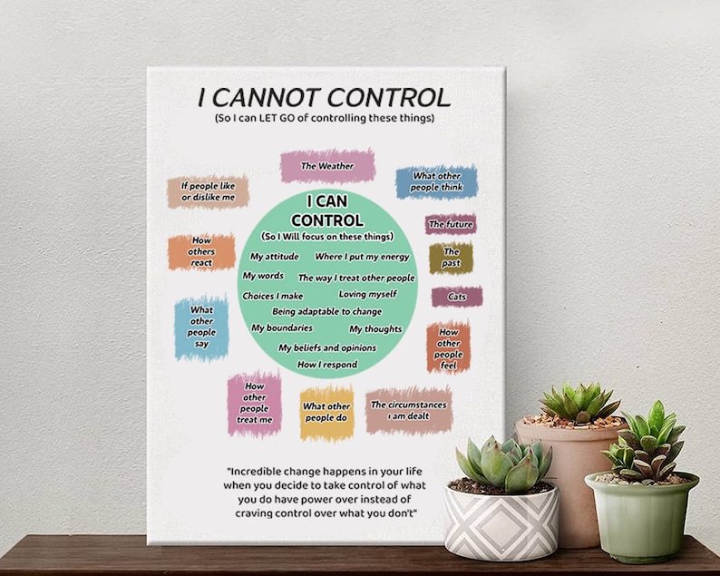 Things I Can Control Poster, Psychology Poster, Therapy Office Decor ...