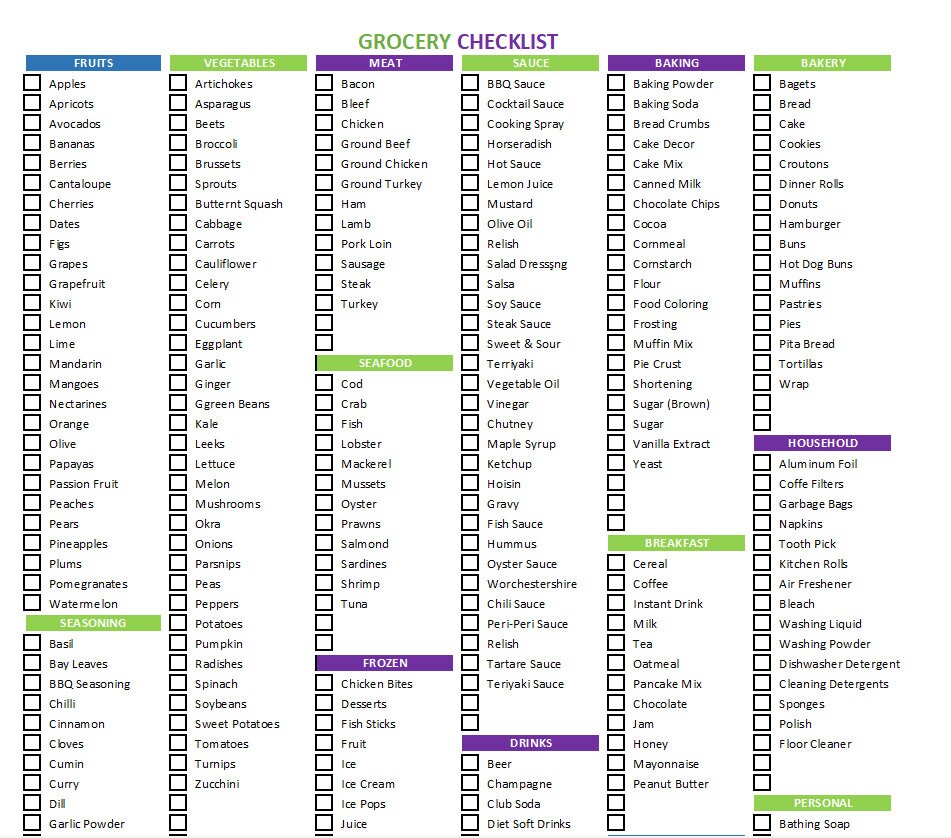 Time-saving Weekly Meal Planning Organizer With Printable Grocery List ...