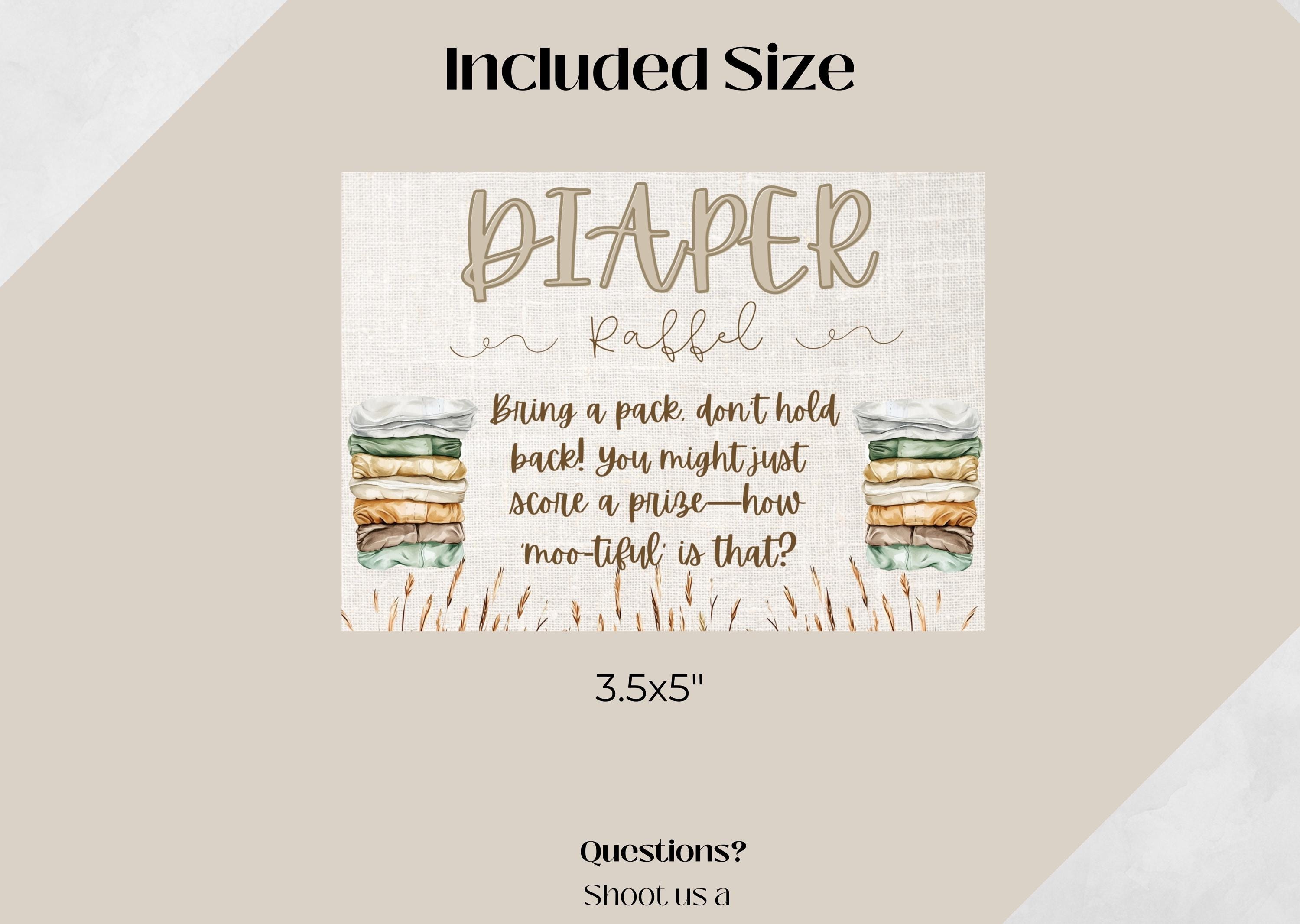 Highland Cow Baby Shower Diaper Raffle Insert, Cow, Animal, Digital ...