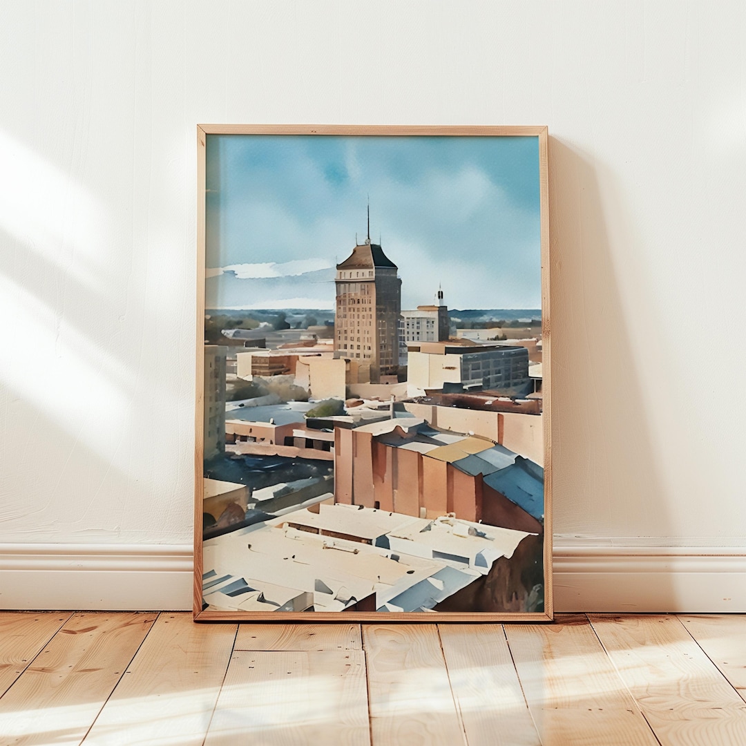 Fresno Watercolor Art, Fresno Wall Art, Fresno Painting, Fresno Artwork ...