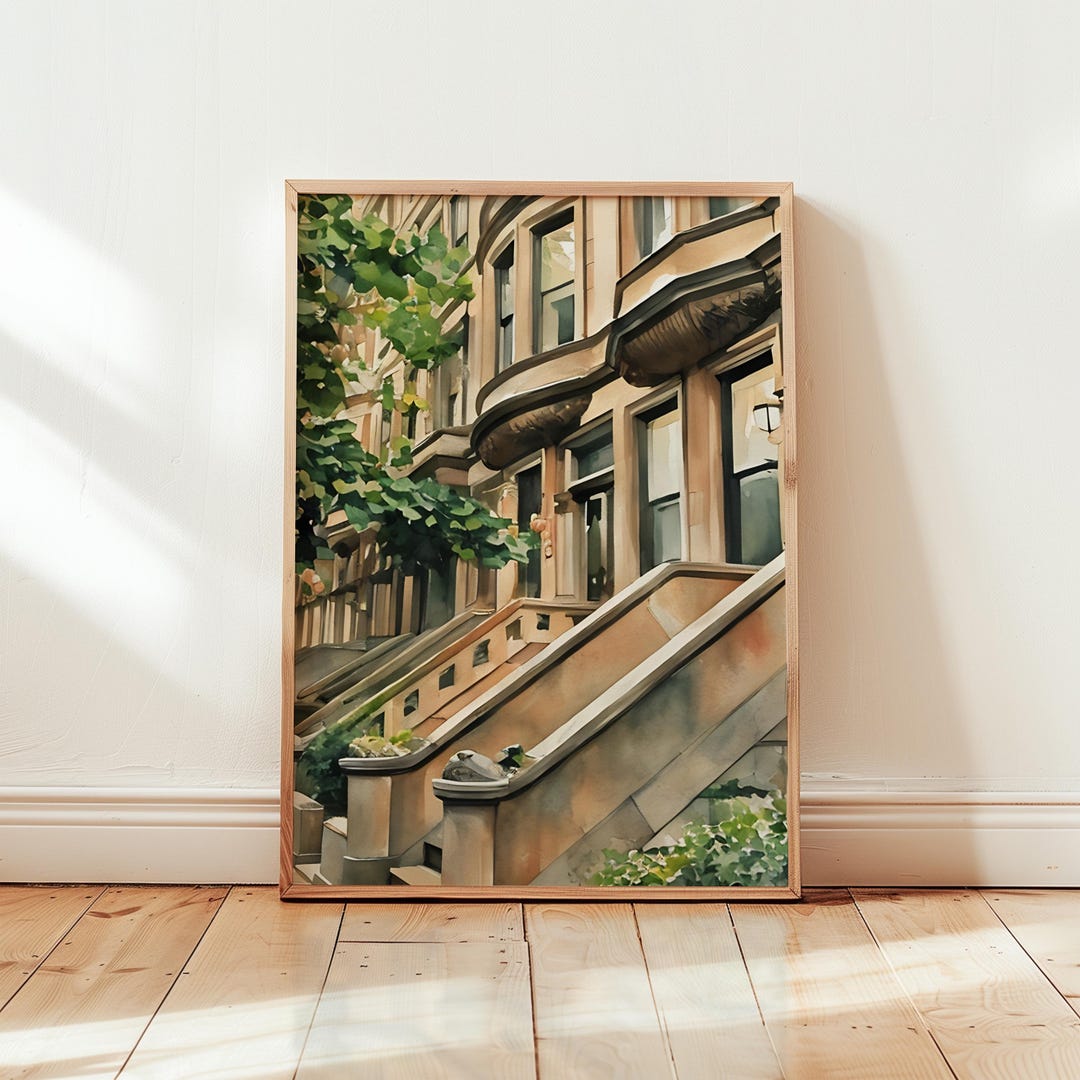 Harlem Watercolor Painting, Harlem Art Print, Harlem Wall Art, Travel ...