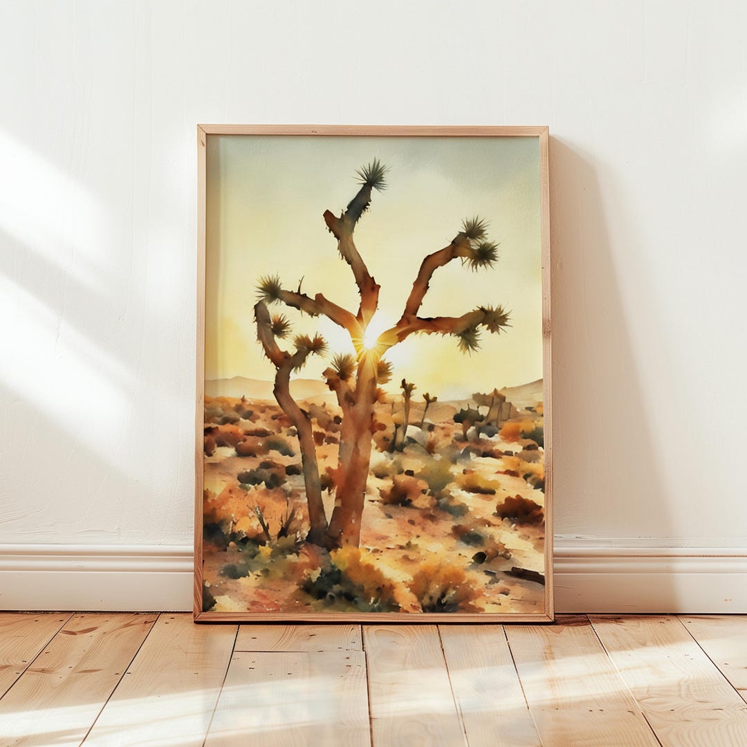 Joshua Tree Watercolor Art, Joshua Tree Wall Art, Joshua Tree Painting ...