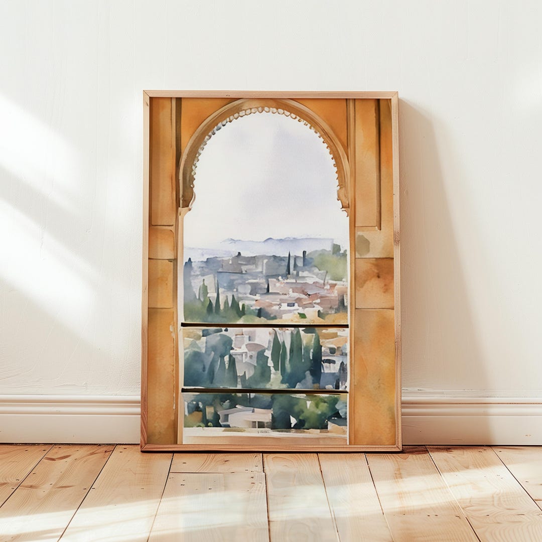 Alhambra Art Print, Alhambra Wall Art, Watercolor Art Painting, Bronx ...