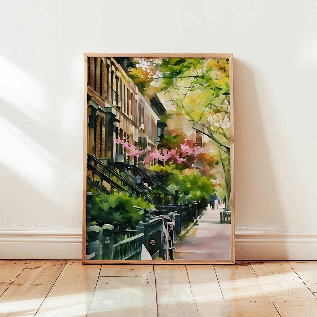 Brooklyn Watercolor Art, Brooklyn Wall Art, Brooklyn Painting, Brooklyn ...