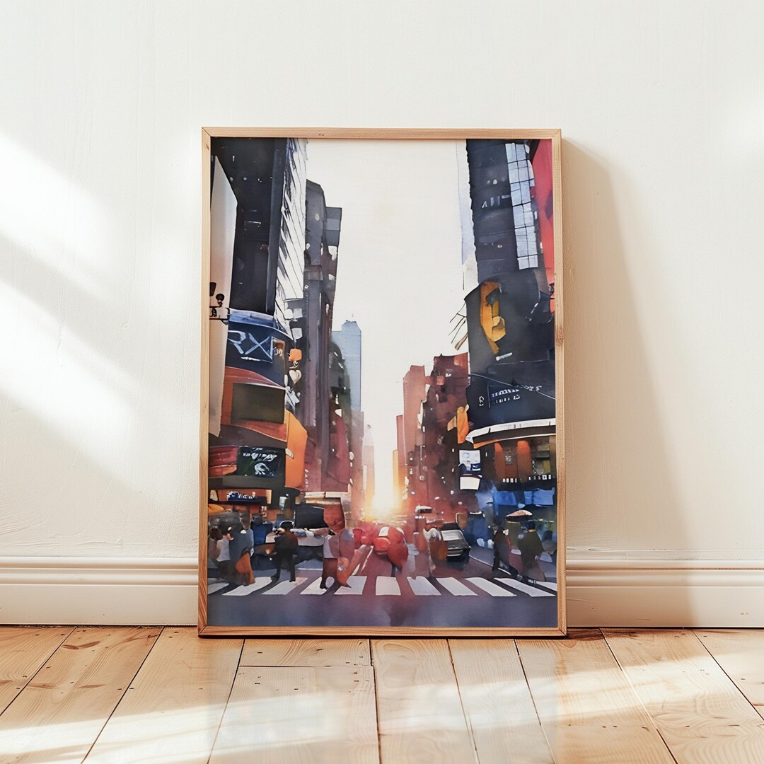 Manhattan Watercolor Art, Manhattan Wall Art, Manhattan Painting ...
